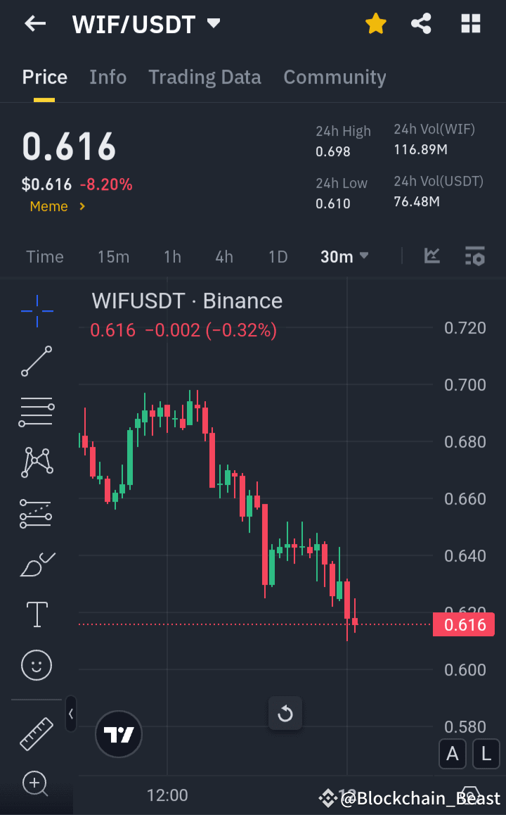 $WIF /USDT – Holding Support or Further Drop? 📉🚀 Current | Aliza_Crypto_786 on Binance Square