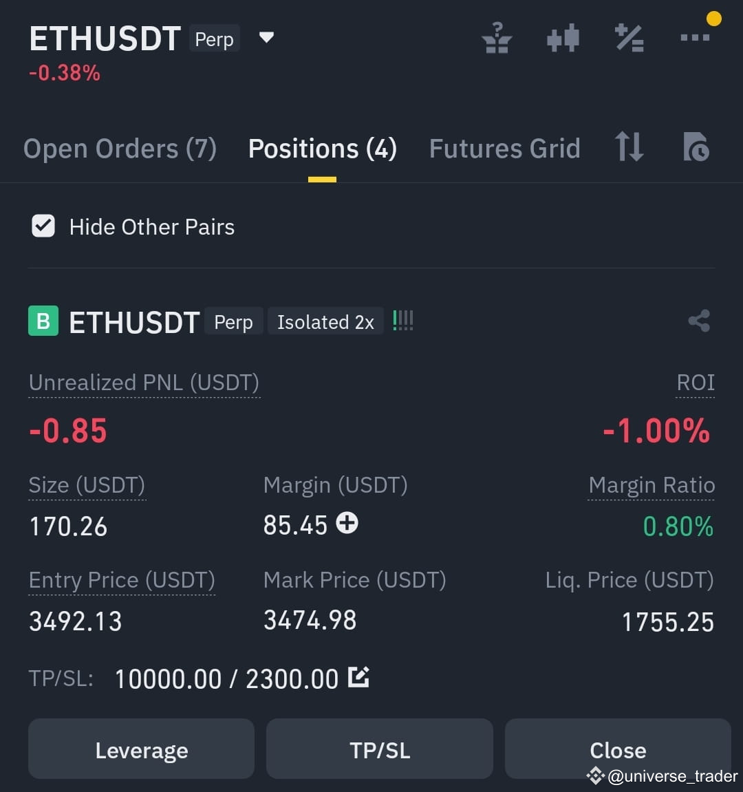  ETH Hi Guys My Bull Run ETH Postion Target Set You C Universe