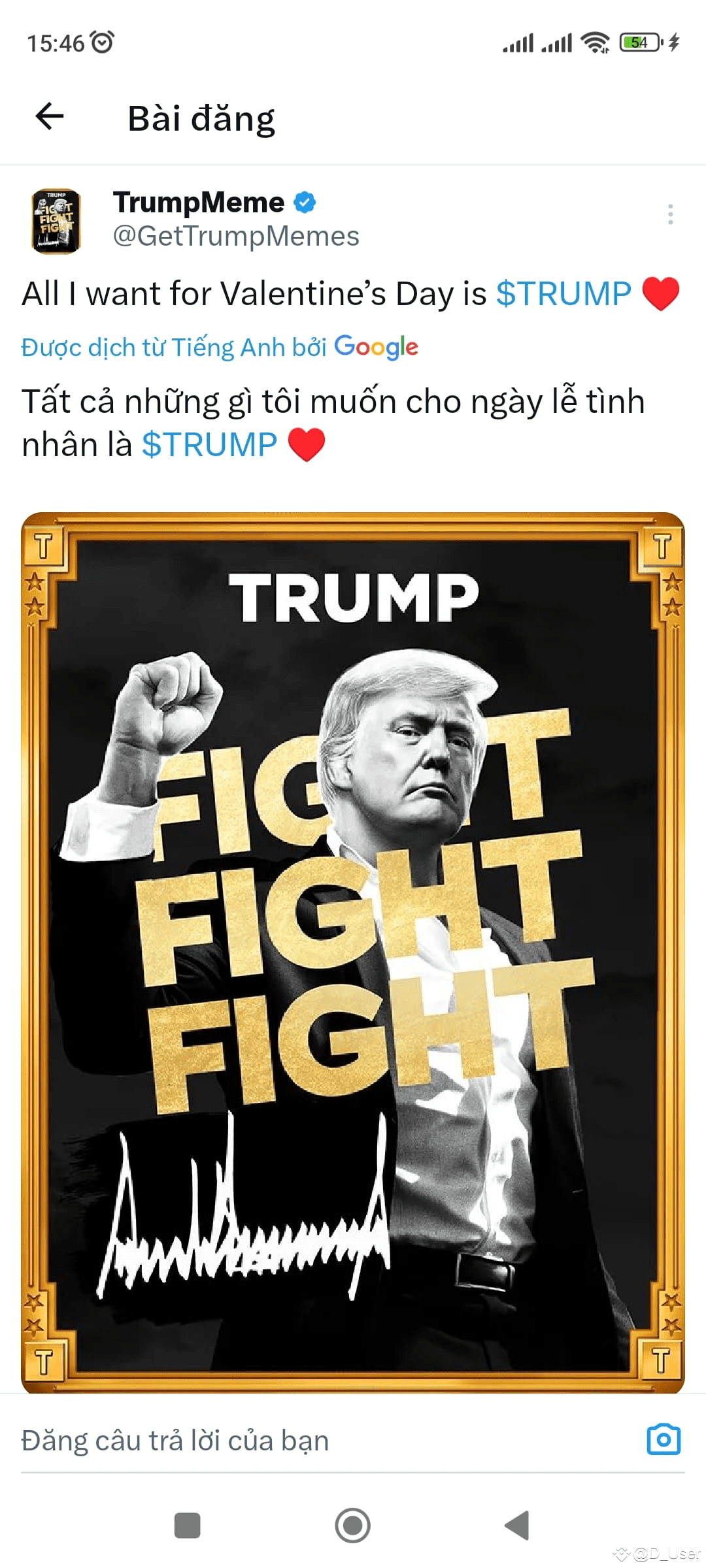 $TRUMP Trump Last night gave Valentine's Day gifts to many b | D_User ...