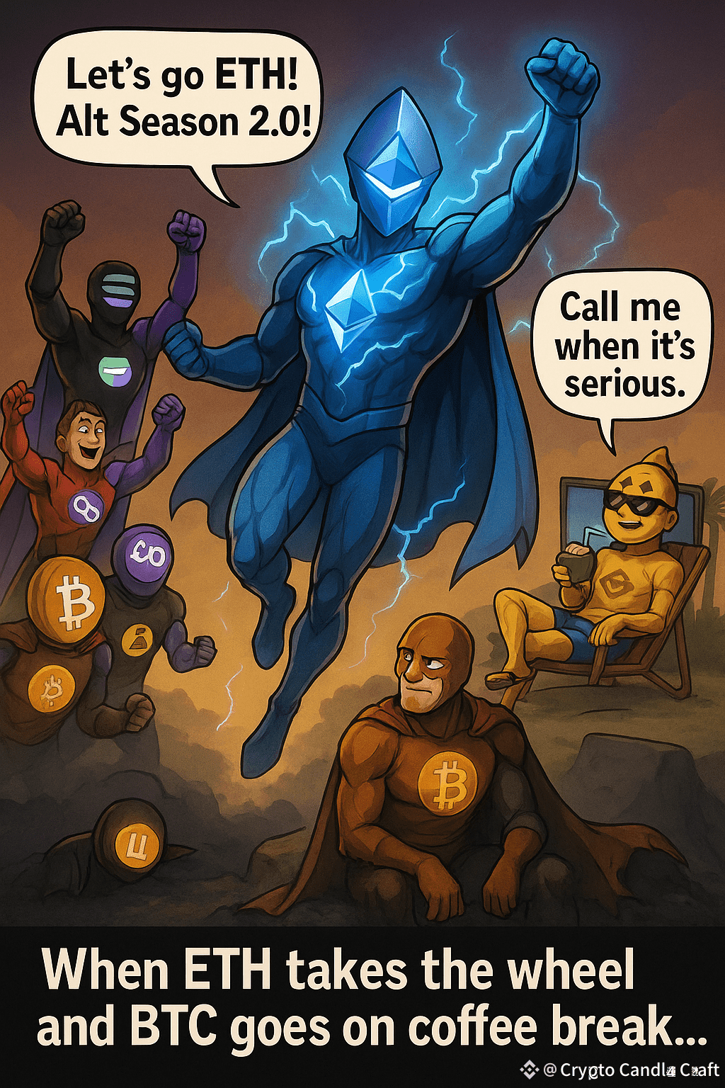When $ETH takes the wheel & $BTC on coffee break. #Altseason | Crypto ...