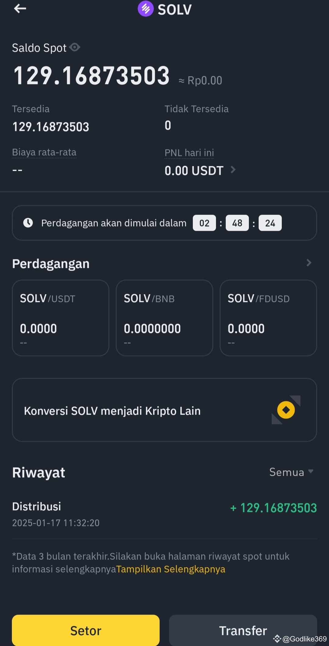 Check $Solv #BinanceMegadropSolv | Godlike369 on Binance Square