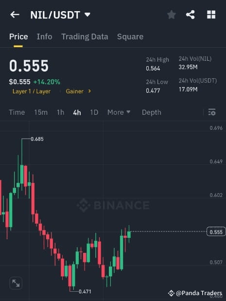 $NIL /USDT Trading Signal 📉 Entry Zone: 0.540 - 0.555 🎯 | Panda Traders on Binance Square