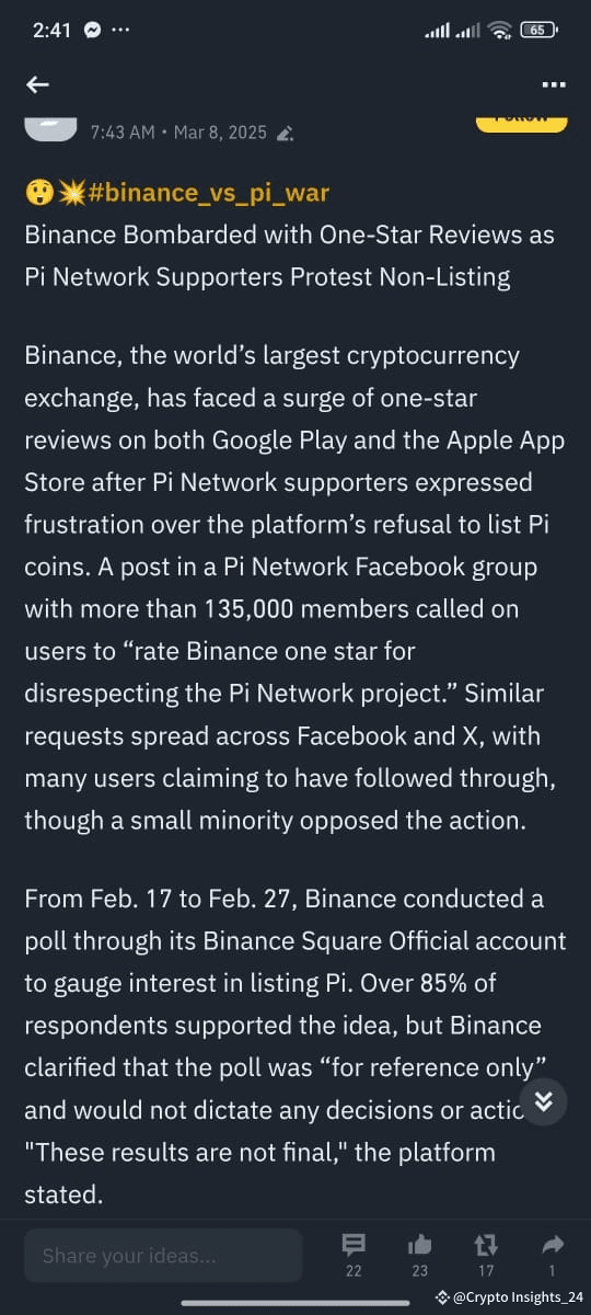Why is Binance not listing Pi Coin, despite it holding the 1 | Crypto ...