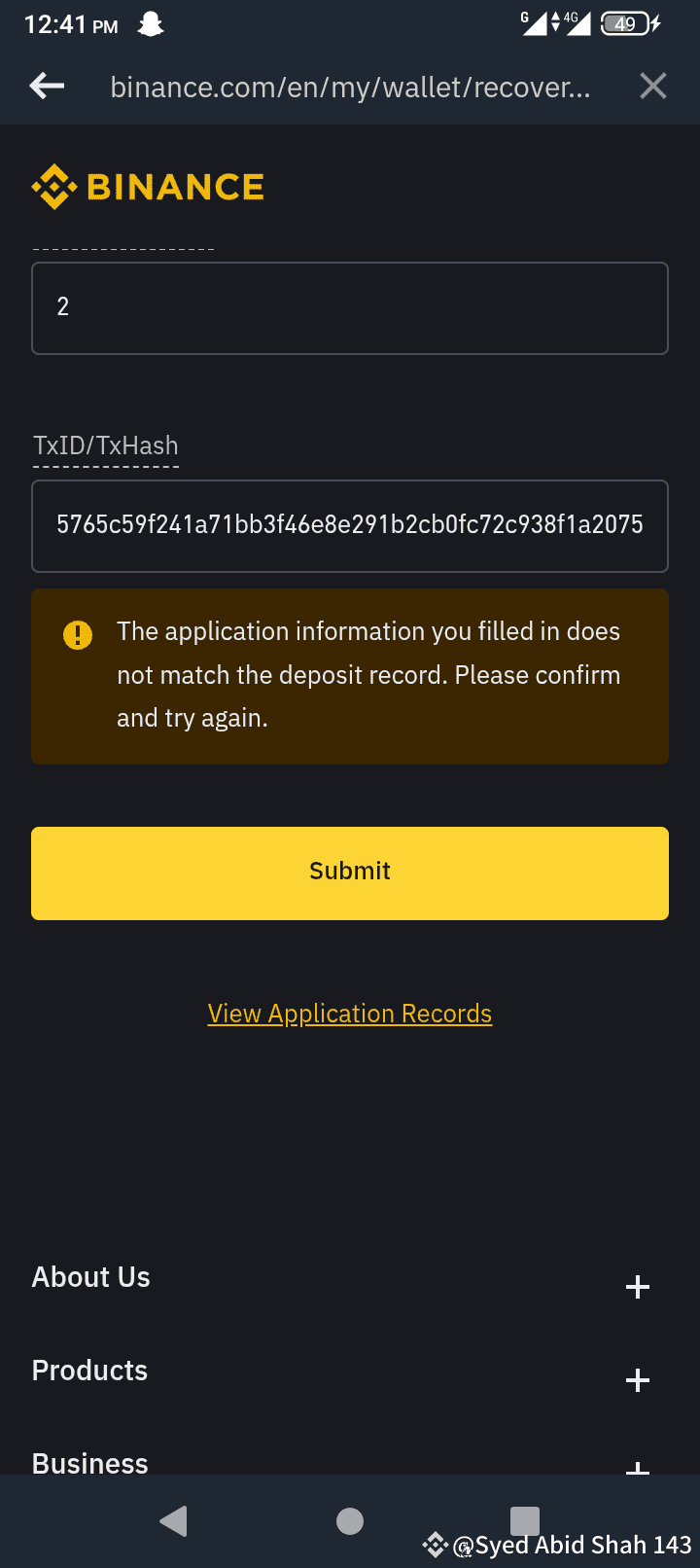 i sent coins from okx wallet to binance address which is suc | SYED ...