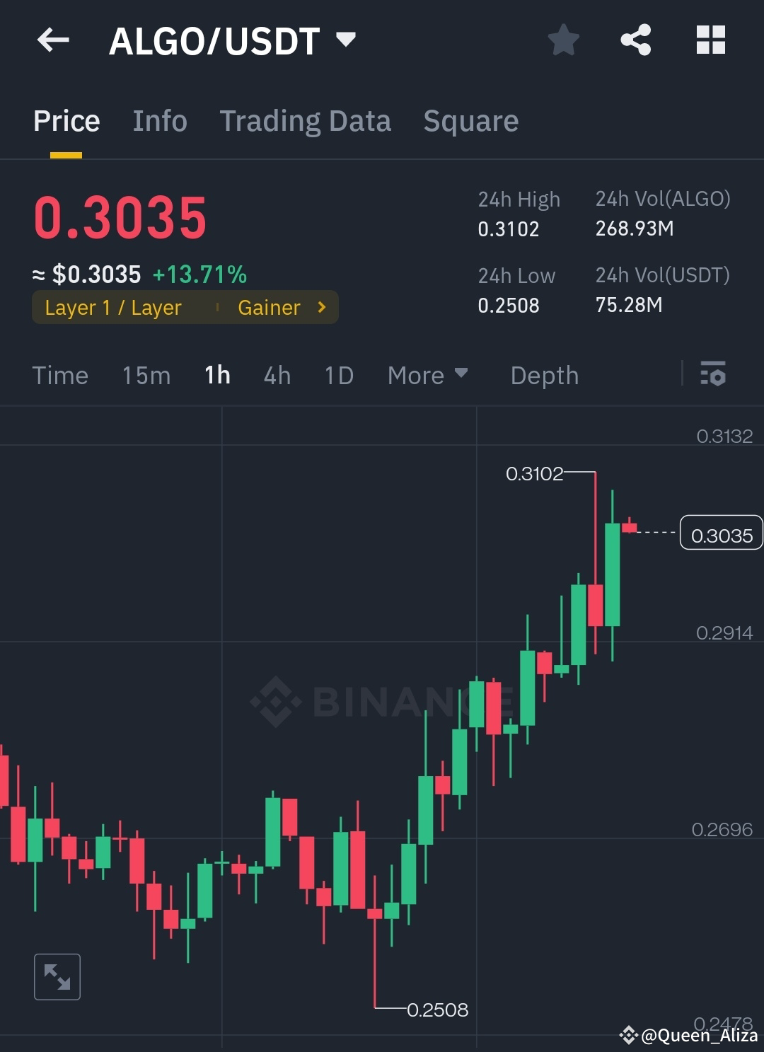 $ALGO $ALGO ALGO/USD Price Update: | Queen_Aliza on Binance Square