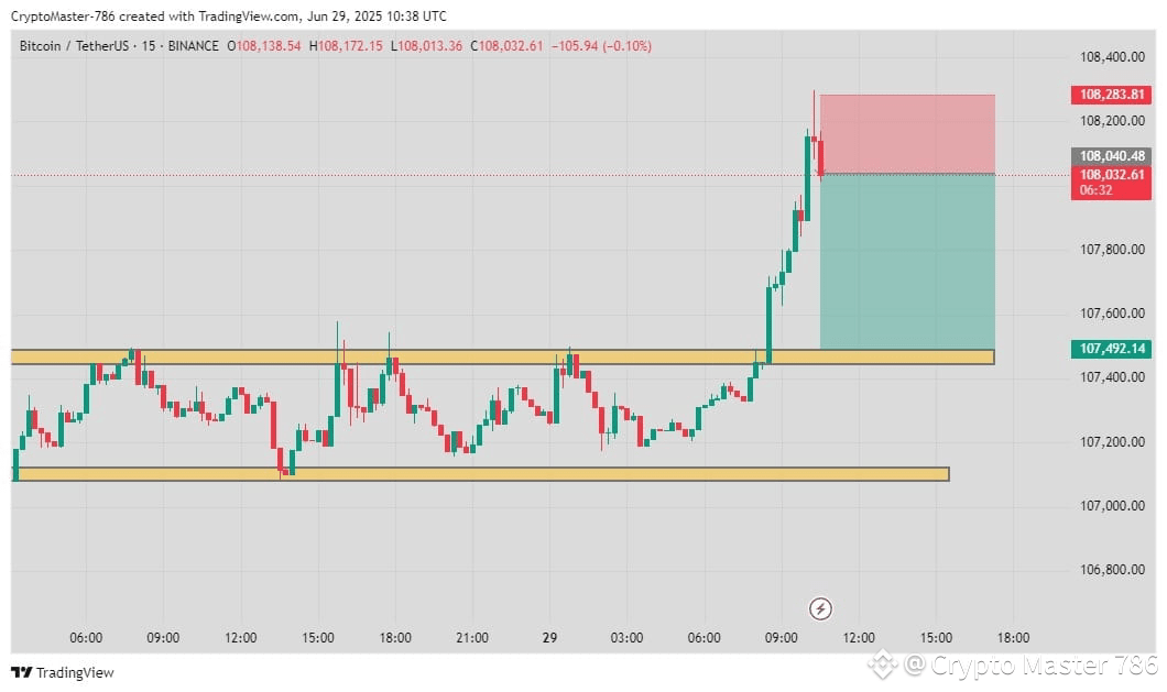 $BTC /USDT – Short Setup from Overhead Resistance! ⚠️ $BTC | Crypto Master 786 on Binance Square