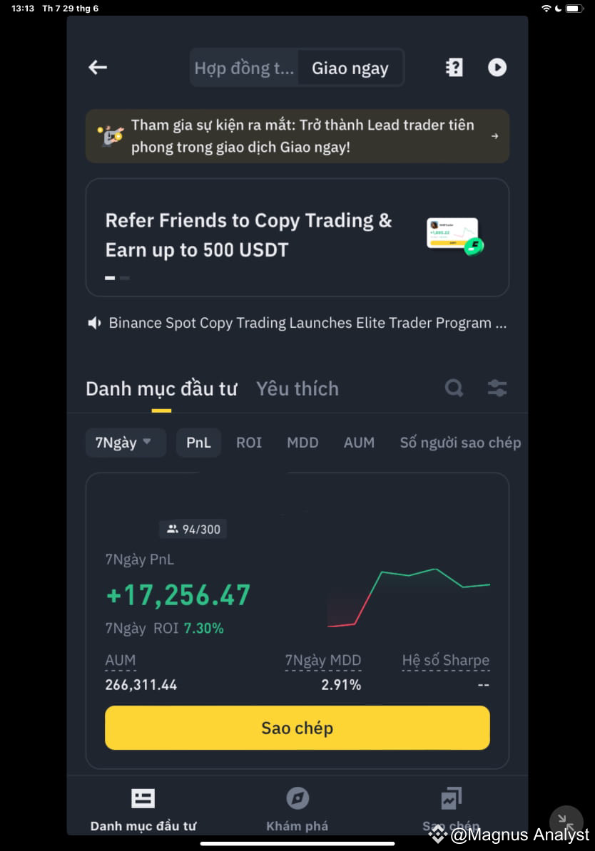Copy Trade is an advanced feature launched by Binance that | Magnus ...