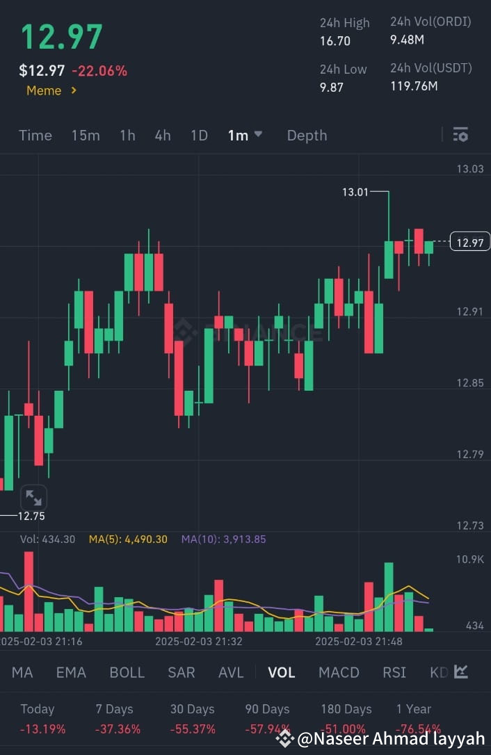 $ORDI The Ordinals (ORDI) coin price prediction for 2025 is | Naseer ...