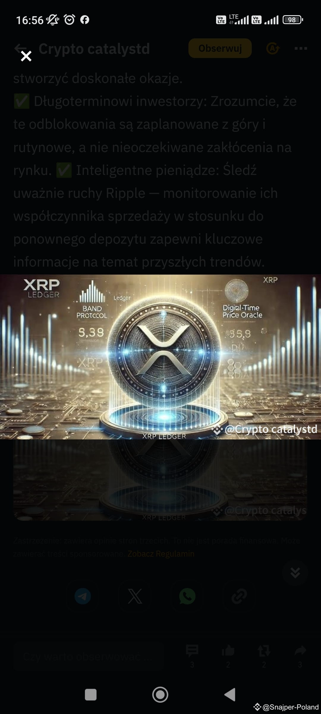 $XRP 🚨 $XRP ALARM: 1 BILLION TOKENS UP FOR UNLOCKING – WHA | Snajper-Poland on Binance Square