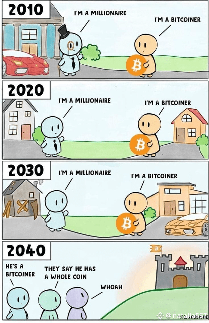 Back in 2010: I'm a millionaire I'm a Bitcoiner Fast forwar ...