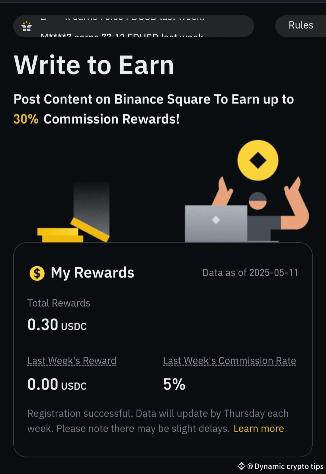 Every New users try Binance write to earn a Feature Link to | Dynamic ...