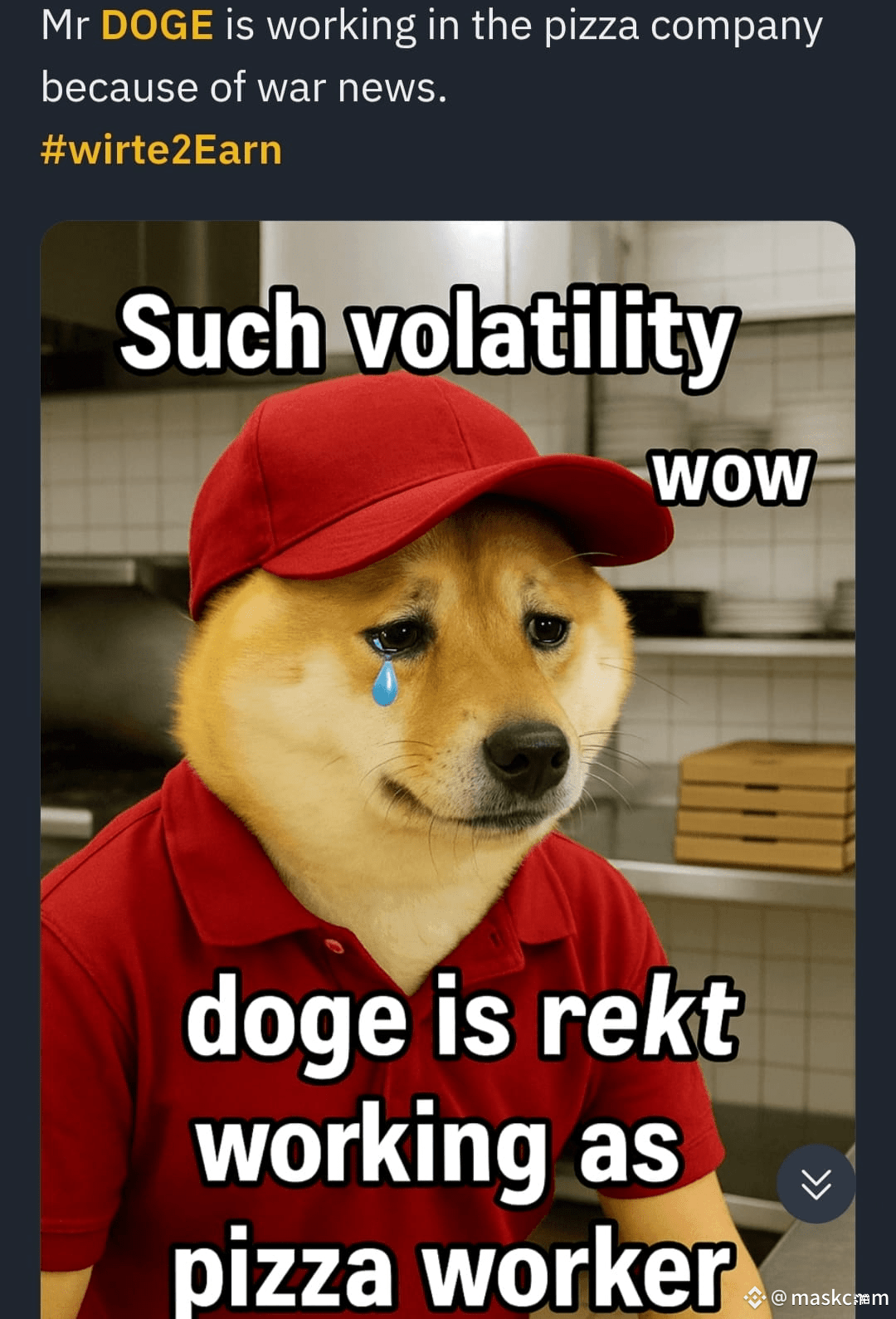 "Mr. DOGE's Pizza Shift 🍕💼 War news is heating up, but | maskcmm on ...