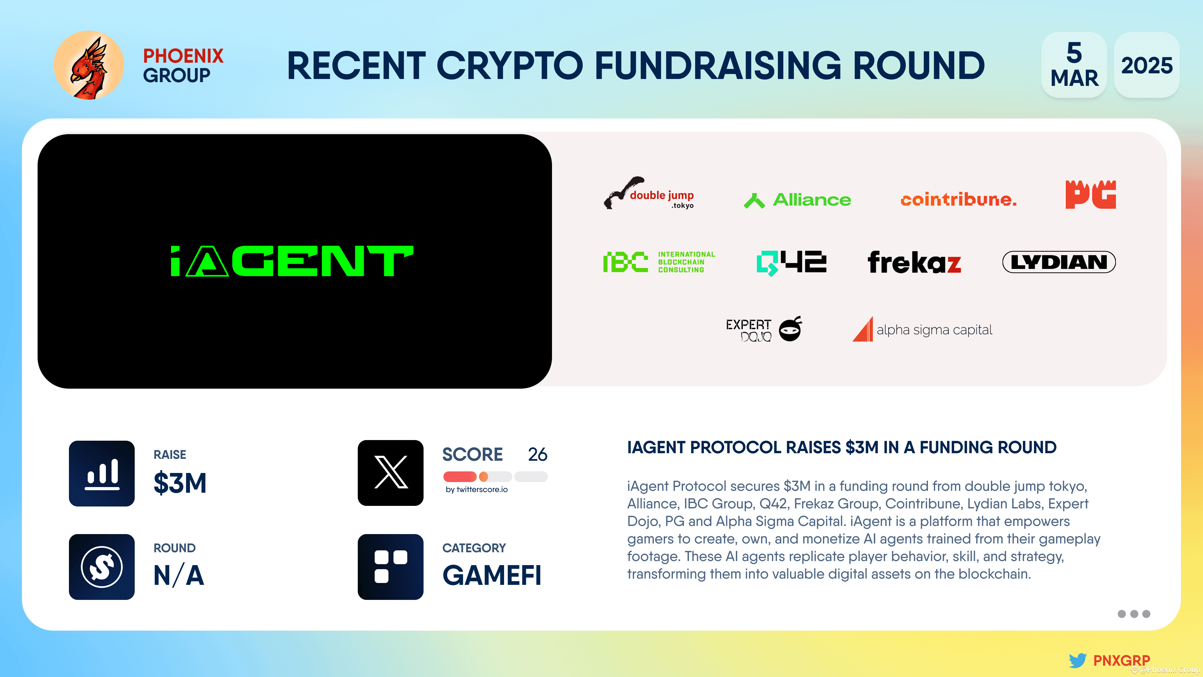 iAgent Protocol raises $3M in a funding round #iAgentProto | Phoenix Group on Binance Square