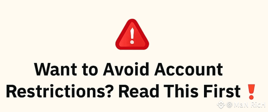 🚨 Want to Avoid Account Restrictions? Read This First. To | MaN RicH on ...