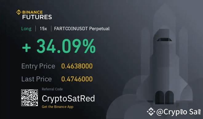 $FARTCOIN achieved Target 2 | Crypto Sat on Binance Square
