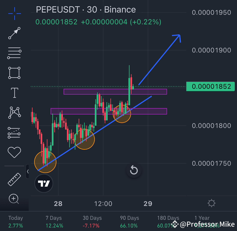 $PEPE /USDt ; Bull run in progress !!! Don't be miss another | Professor Mike on Binance Square