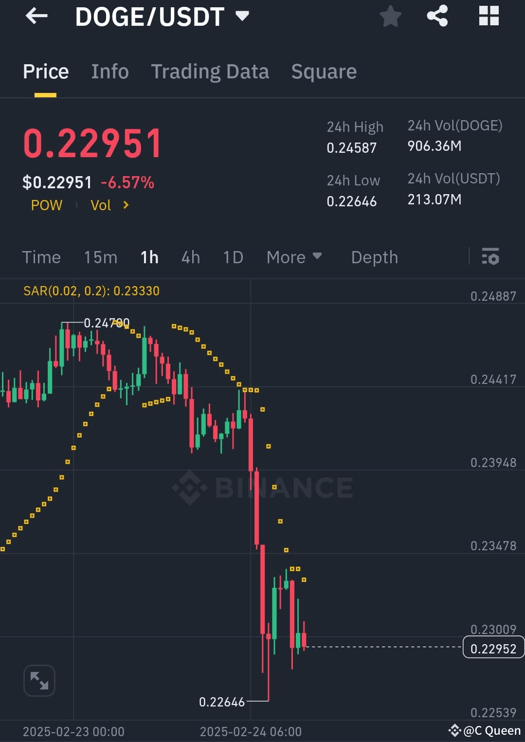 $DOGE /USDT - Short Trade Setup ⚡ $DOGE is under heavy s | C Queen on Binance Square
