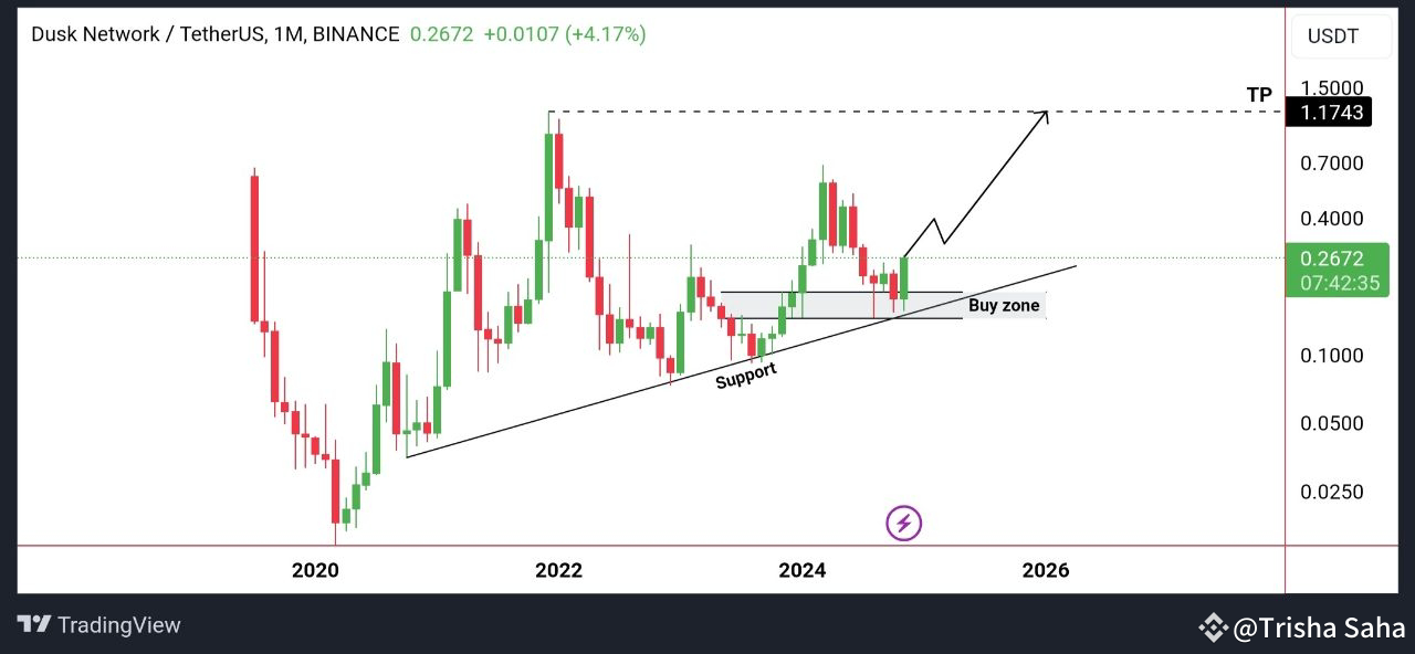 #DUSK/USDT Chart Analysis : 1M $DUSK is currently in an up | Trisha Saha on Binance Square
