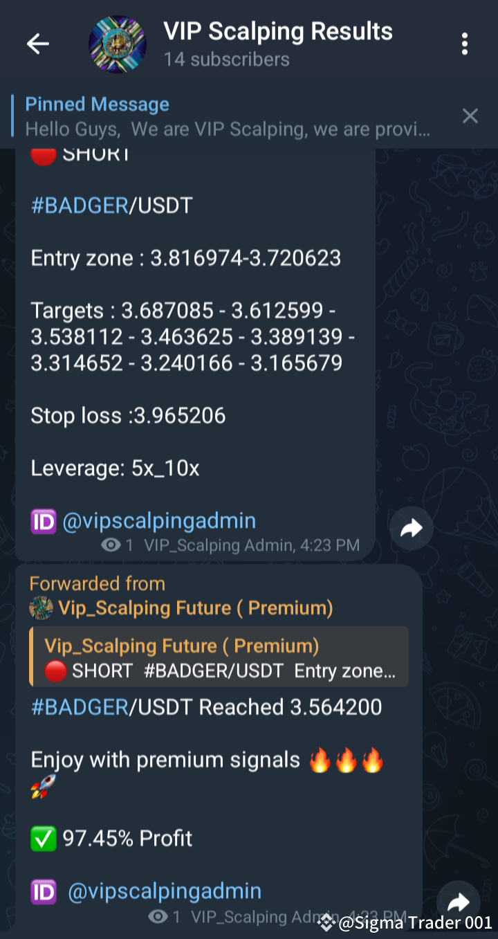 $BADGER You can always trust our signals | Sigma Trader 001 on Binance ...