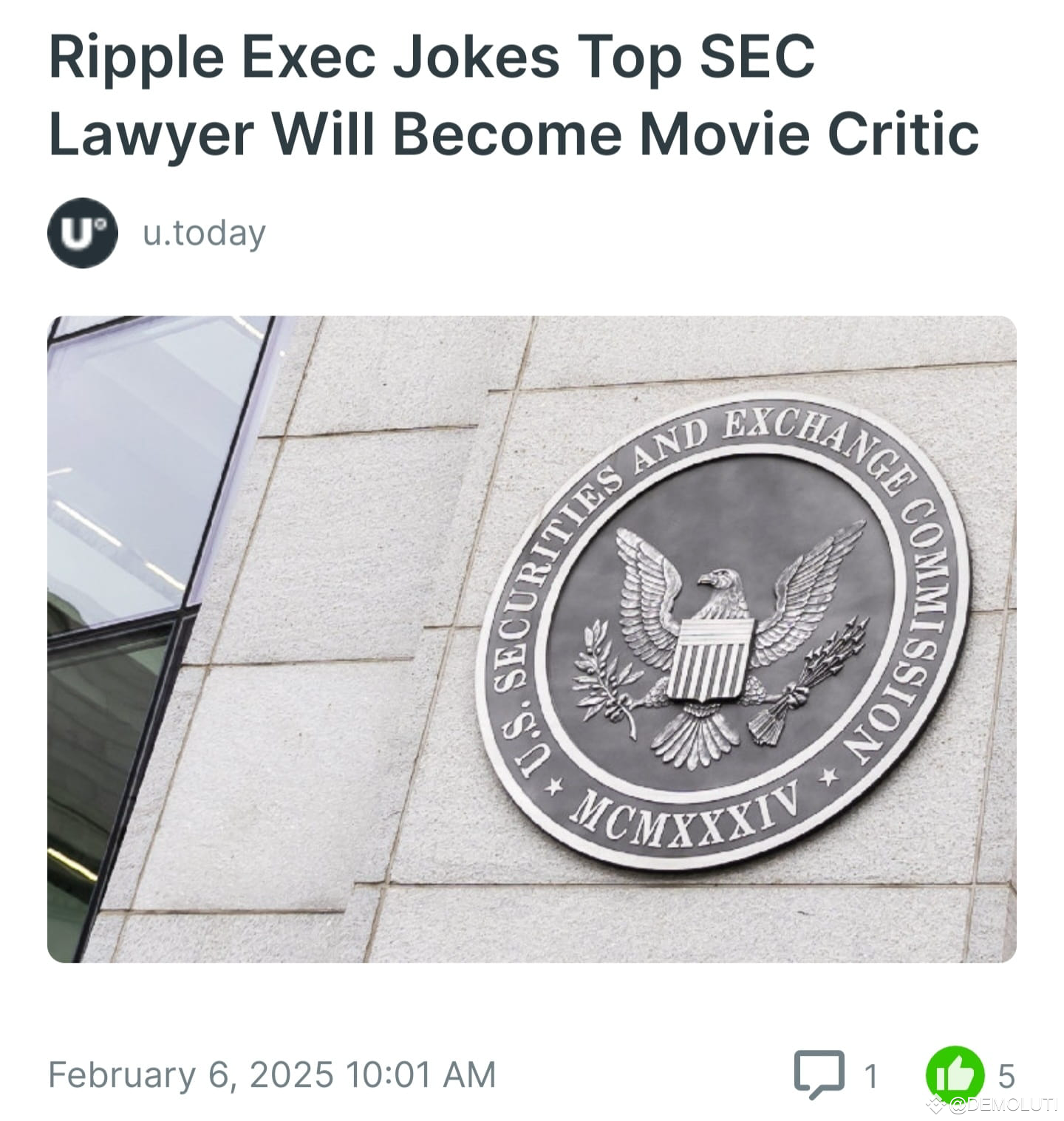 Very nice for $XRP 🚀🚀🚀Ripple Exec Jokes Top SEC Lawyer! | DEMOLUTI on ...