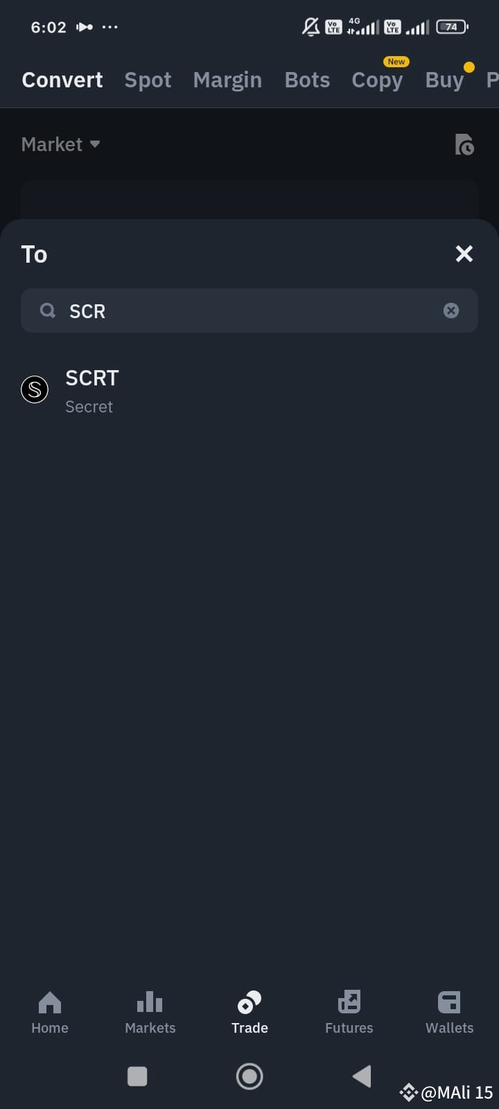 After 15 hour's SCR not shown in the convert option | Aliapk on Binance ...