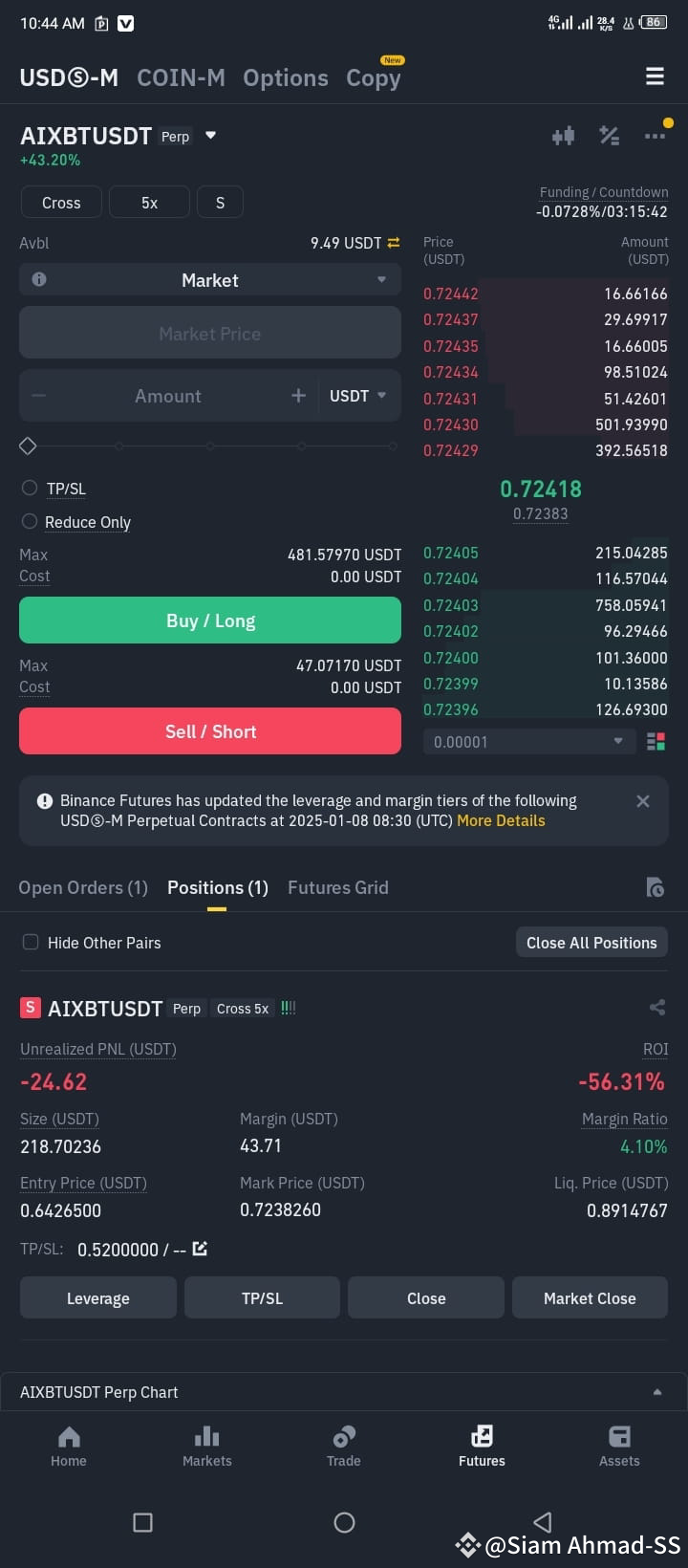 I lost 25 usdt for your past post | Siam Ahmad-SS on Binance Square