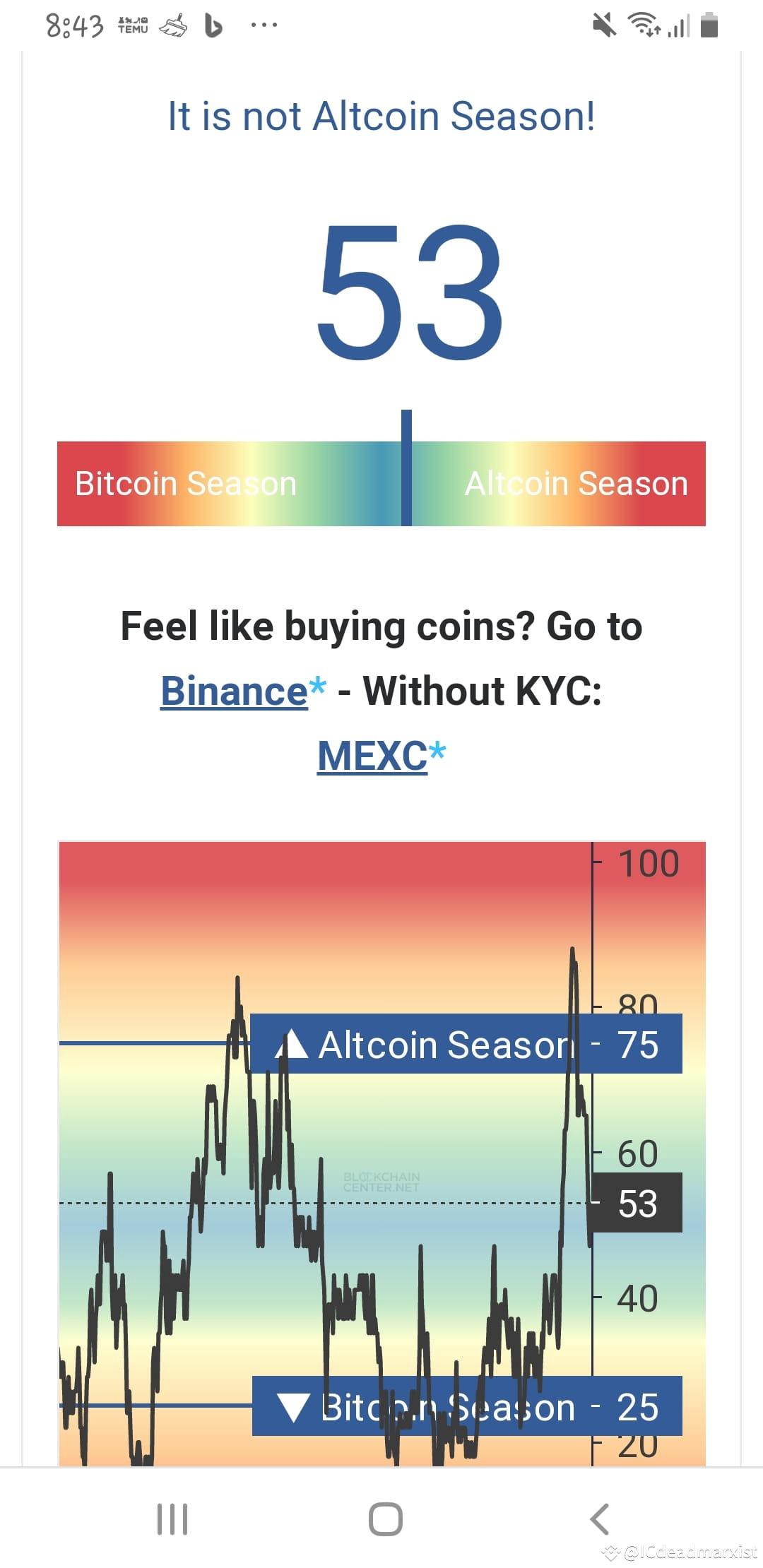 We're right in the middle...solution is btc and alts in yr p | ICdea on ...