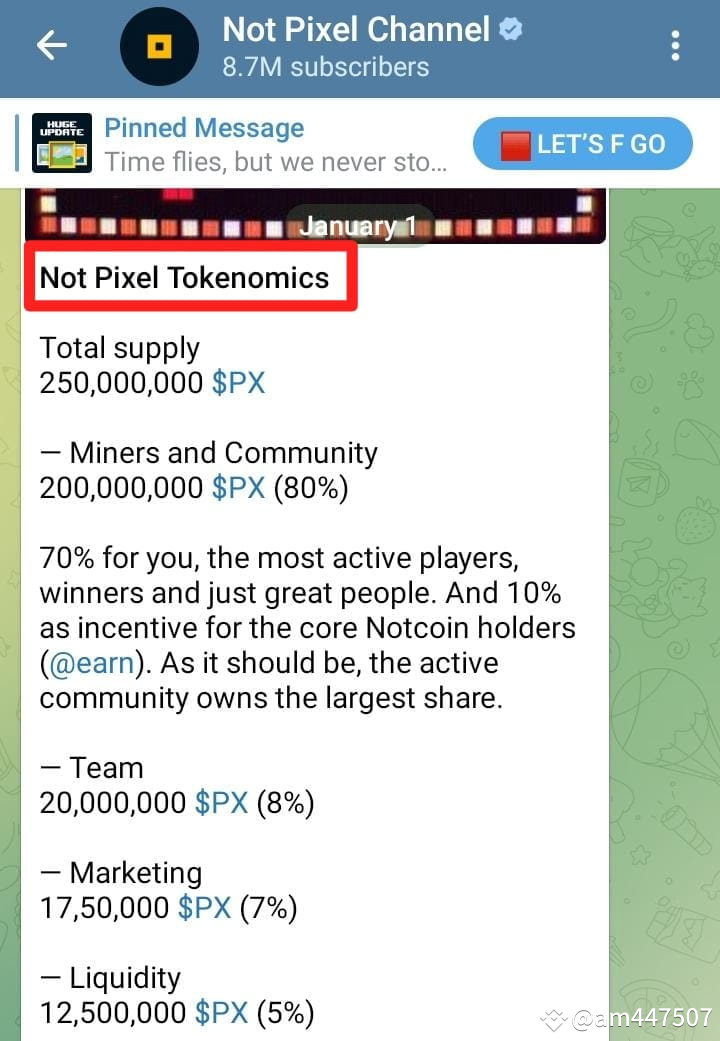 *`Notpixel Tokenomics 💫`* *TOTAL SUPPLY* ```250Million``` | am447507 on Binance Square