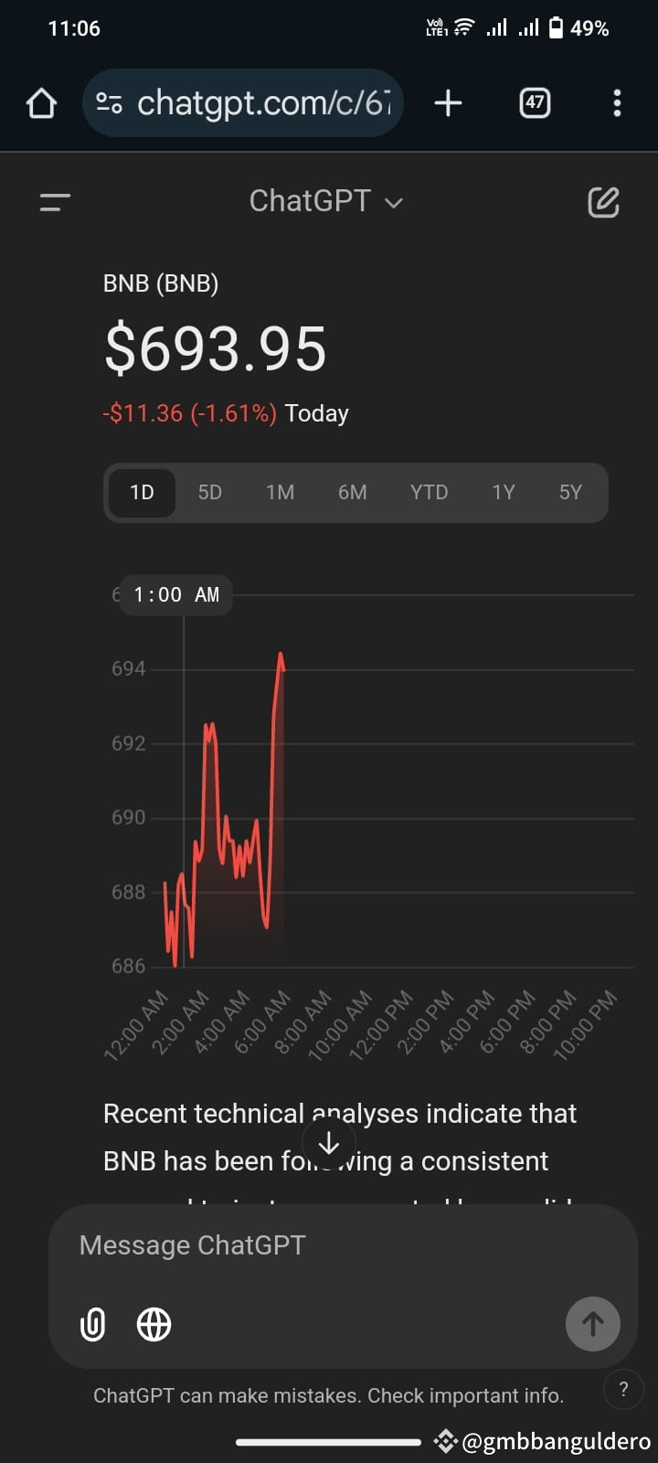 $BNB Recent technical study indicate that BNB has been a con | gmbbanguldero on Binance Square