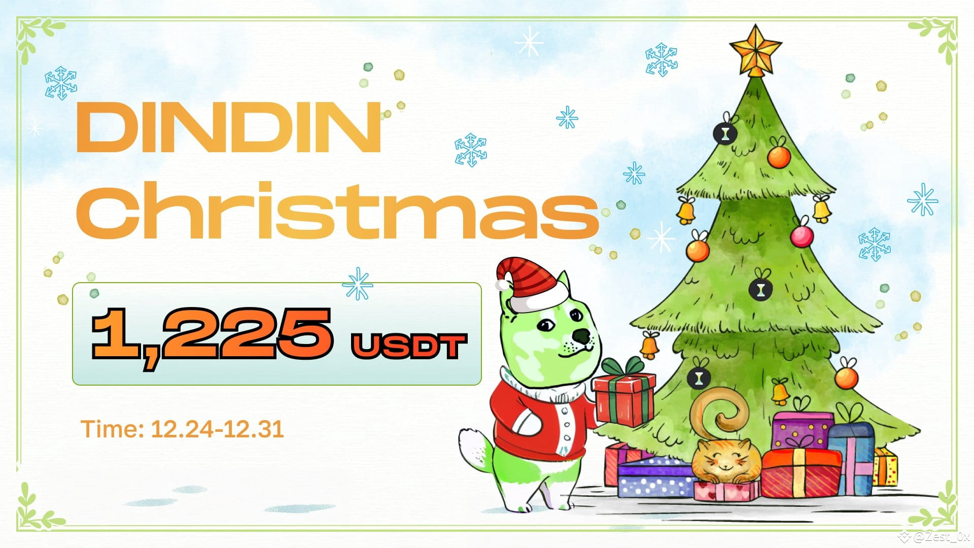 🎄 DINDIN Christmas is here! 🎅 Join the fun and earn rewar | Zest_0x on Binance Square