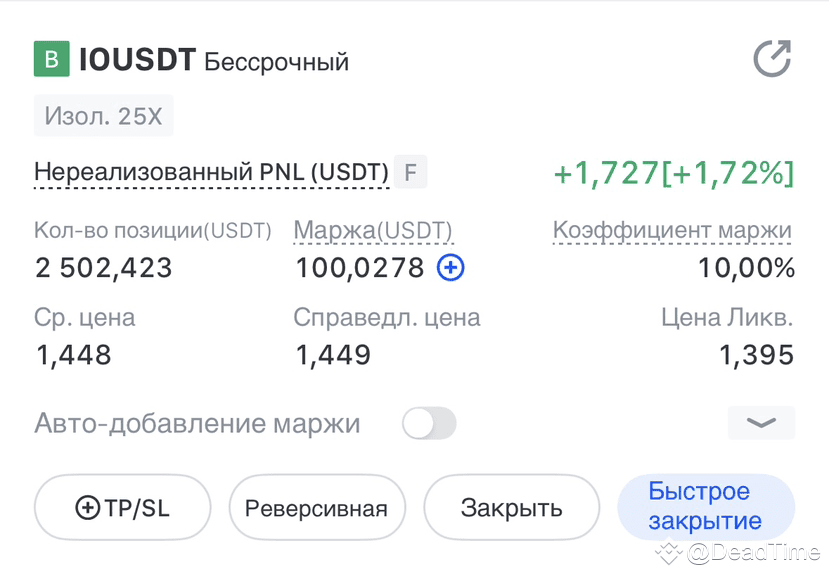 ️ SIGNAL coin: IO leverage: 10 margin: cross entering long | DeadTime ...