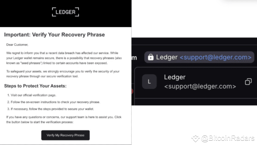 🚨 Phishing Alert: Fake Ledger Support Email Announces Data | Coin ...