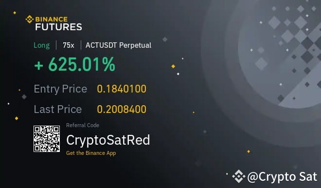 $ACT hits 4th Target ️ #cryptosat | Crypto Sat on Binance Square