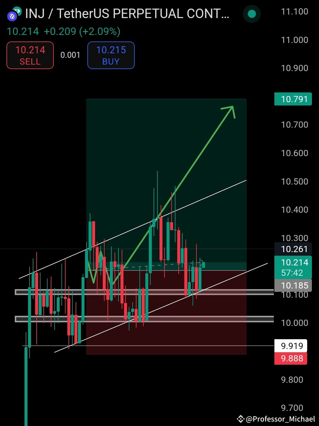 $INJ /USDT BULLISH CHANNEL HOLDS STRONG ANOTHER GOLDEN ENTR | Professor ...