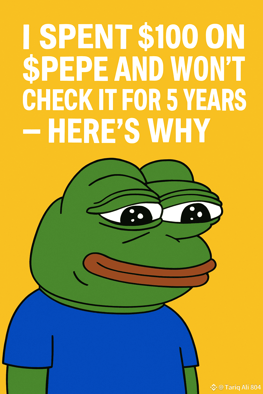"Why I’m Locking Away 9.4M $PEPE Coins for 5 Years" #PEPE | Tariq Ali ...