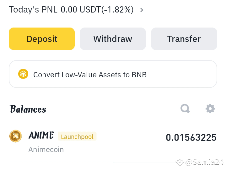 Anime coin 🪙 I got this reward for subscribe BNB in simple ...