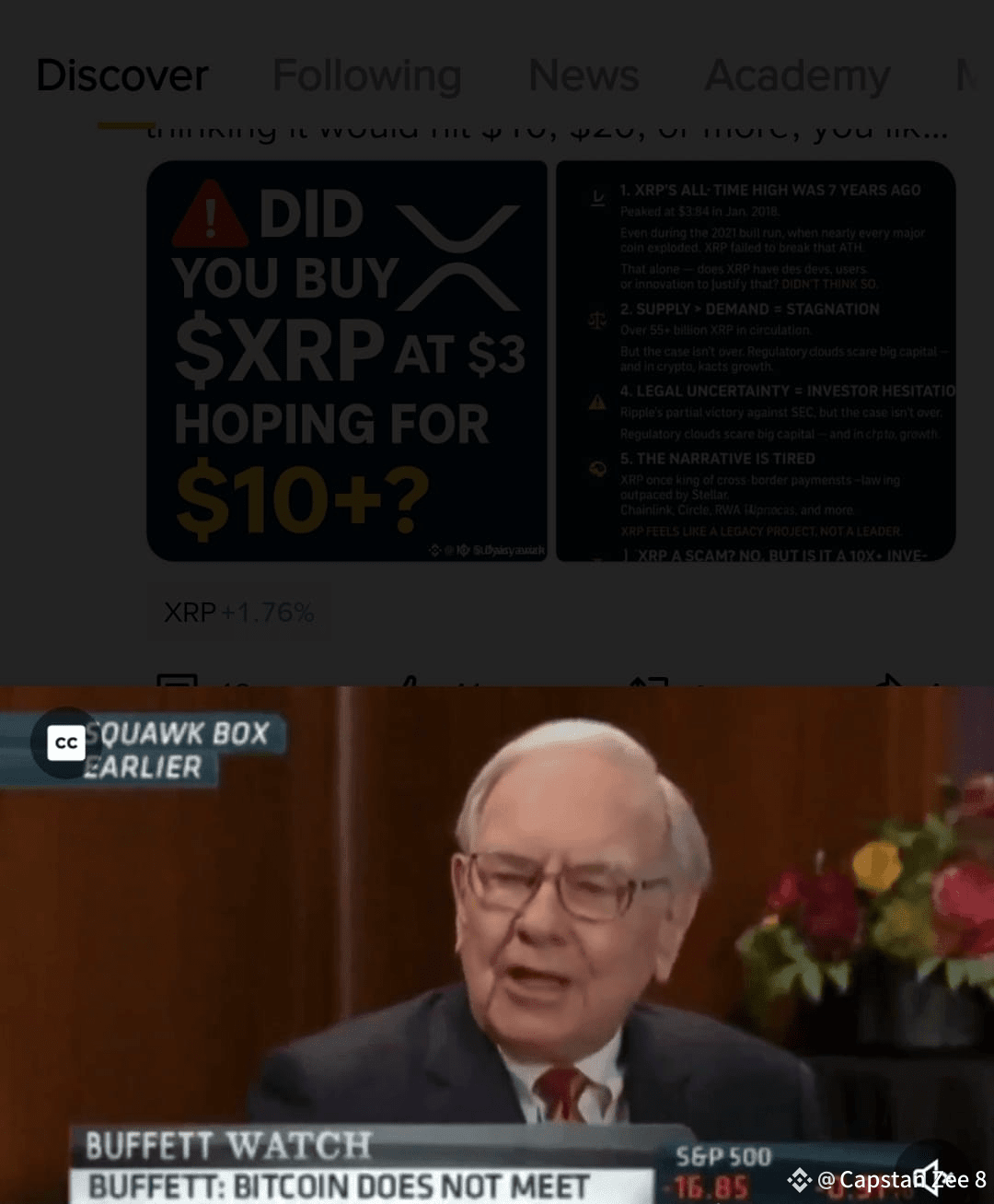 Warren Buffett once said, “Bitcoin won’t exist in 10 or 20 y | Capstan ...