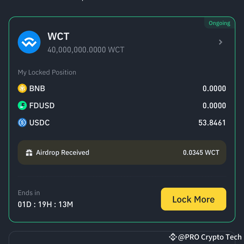 🚀 Farm FREE WalletConnect (WCT) Tokens on #BinanceLaunchpoo | PRO Crypto Tech on Binance Square