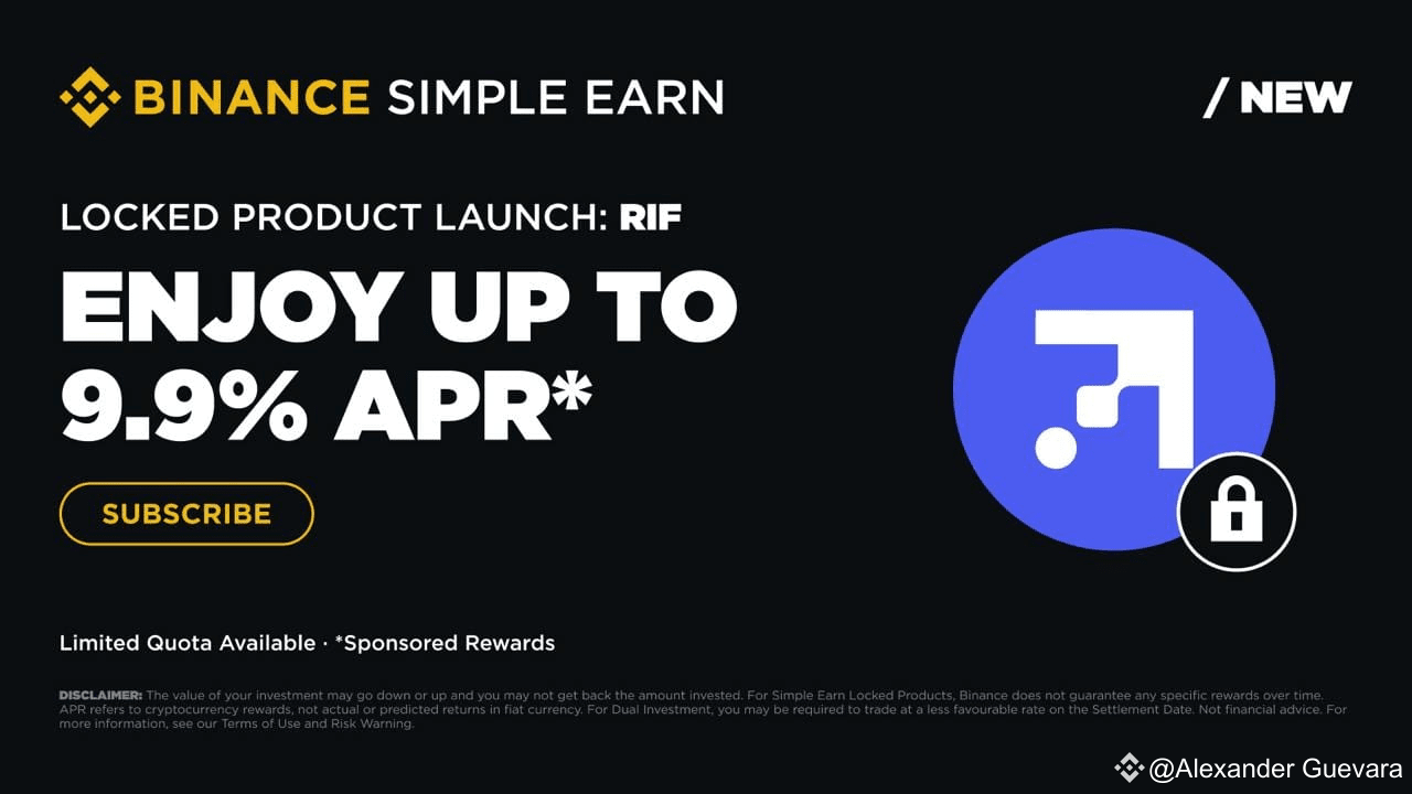 Binance adds RIF to the blocked products of Simple Earn Bin | Alexander Guevara on Binance Square