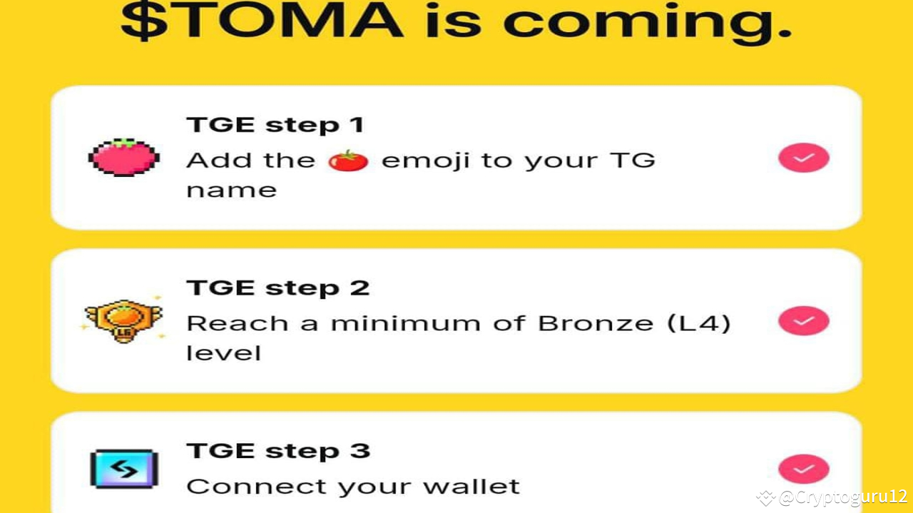 🍅 $TOMA New Update.. Fullfill your Criteria to Get Airdrop. Near to ...