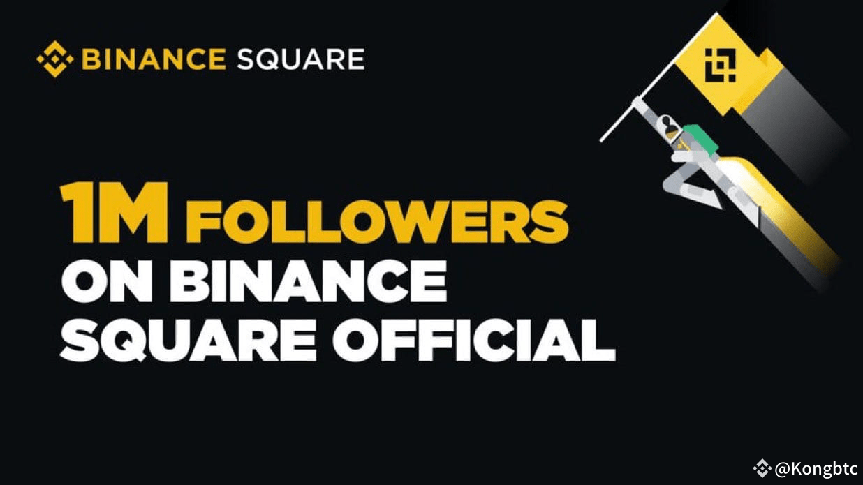 Binance Square just hit 1M followers so I’m giving away 100 | Kongbtc ...