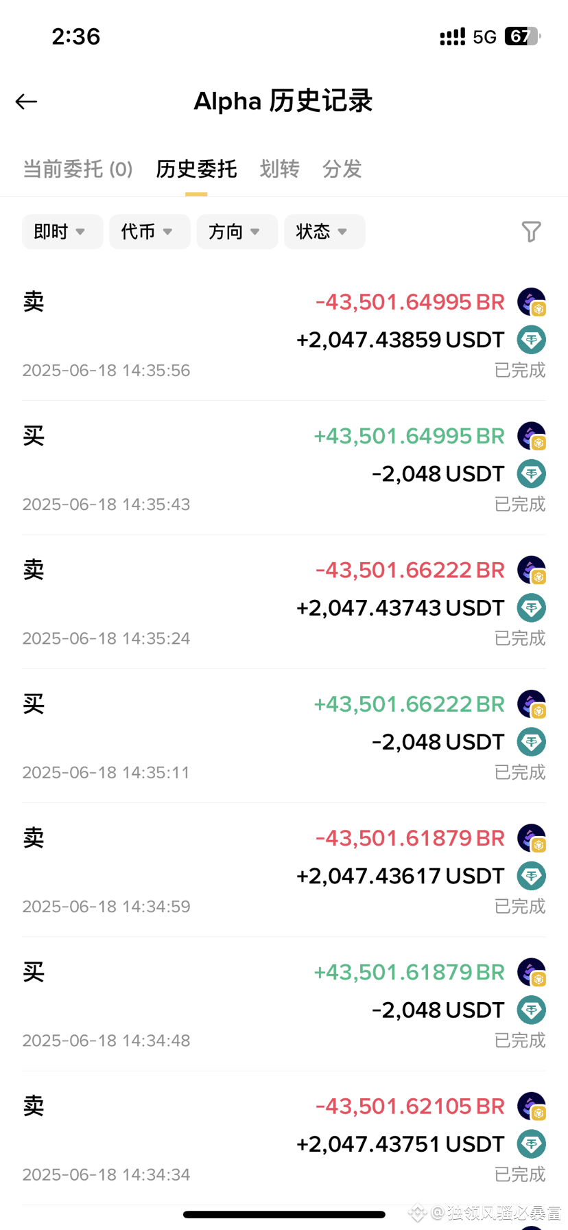 Today's alpha points I selected BR 2048 ️4=8192 Transaction | 独领风骚必暴富 on Binance Square