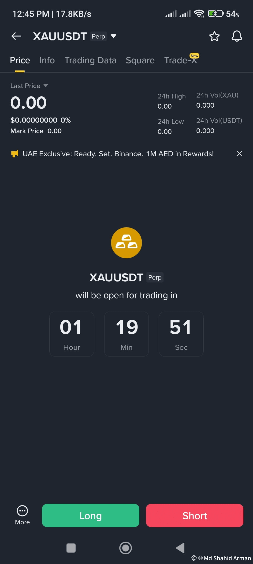 $PAXG Binance has officially listed XAUUSDT Perpetual | Md Shahid Arman ...