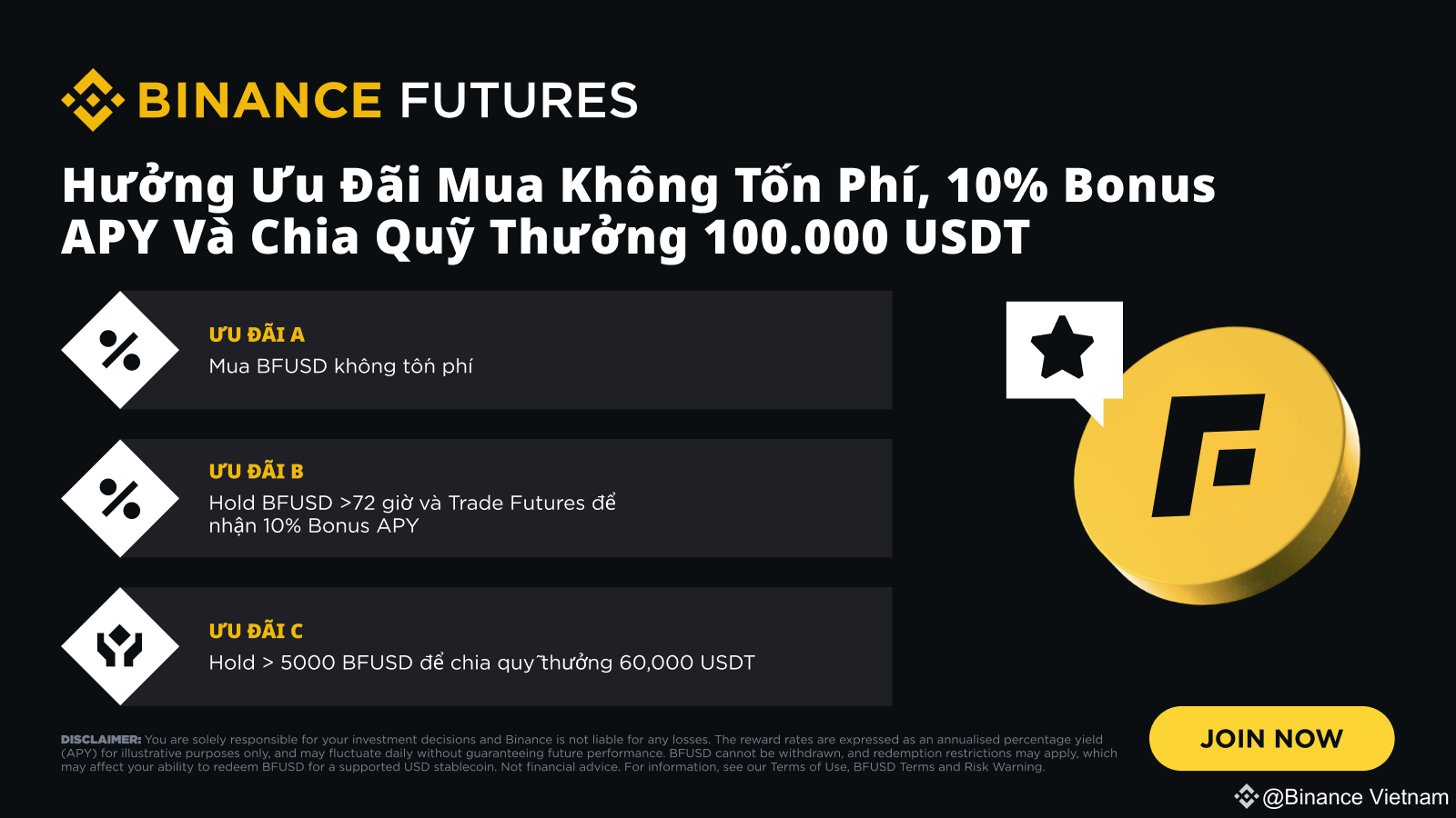 Have you tried the experience with BFUSD yet? Join the late | Binance Vietnam on Binance Square