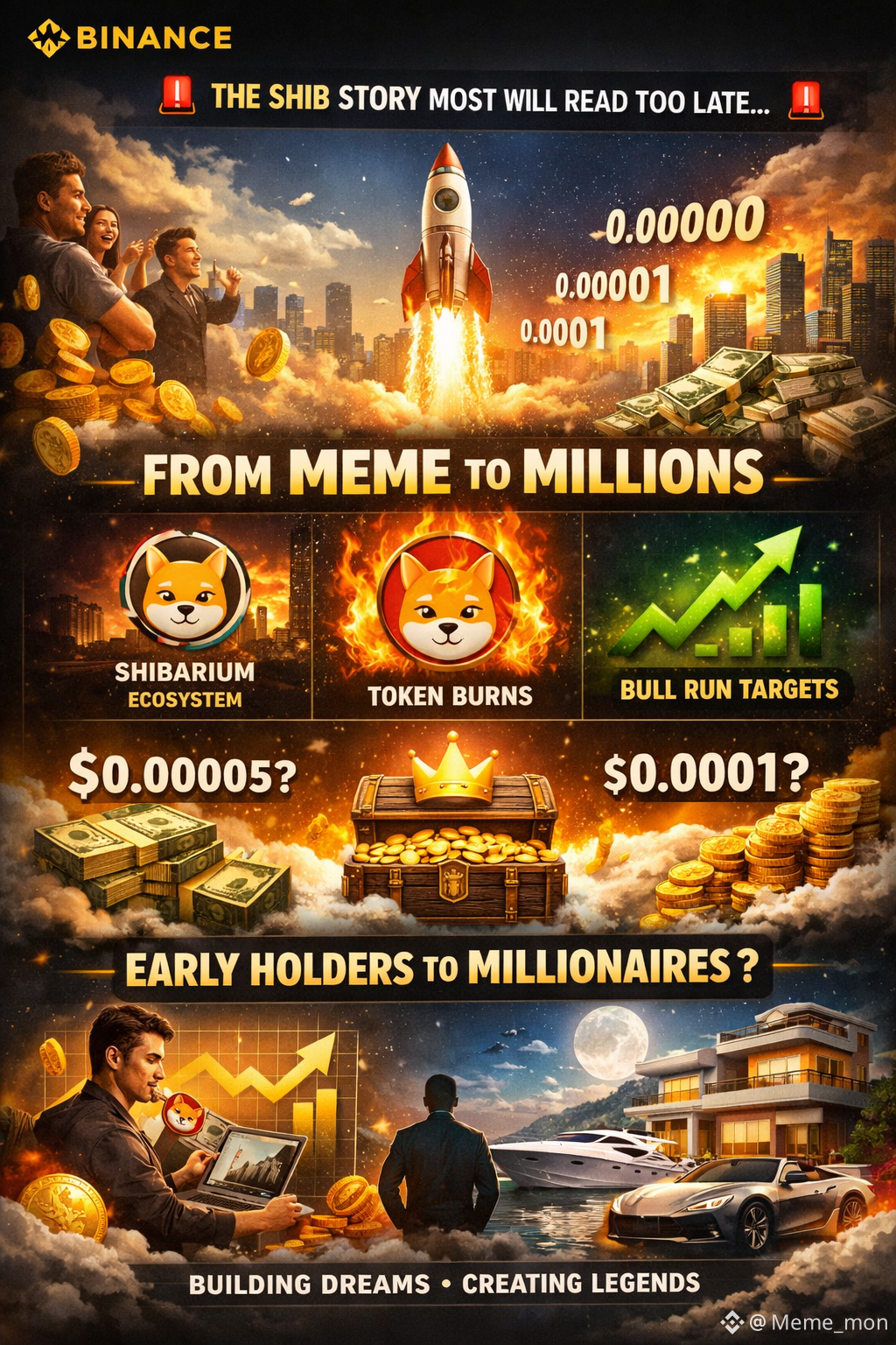🚨 THE $SHIB STORY MOST PEOPLE WILL READ TOO LATE… | Meme_mon on Binance ...