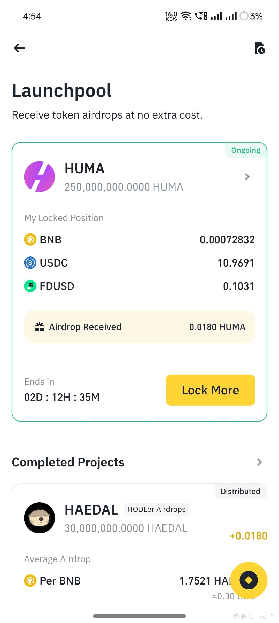 New launchpool join to claim HUMA | Bunny121 on Binance Square