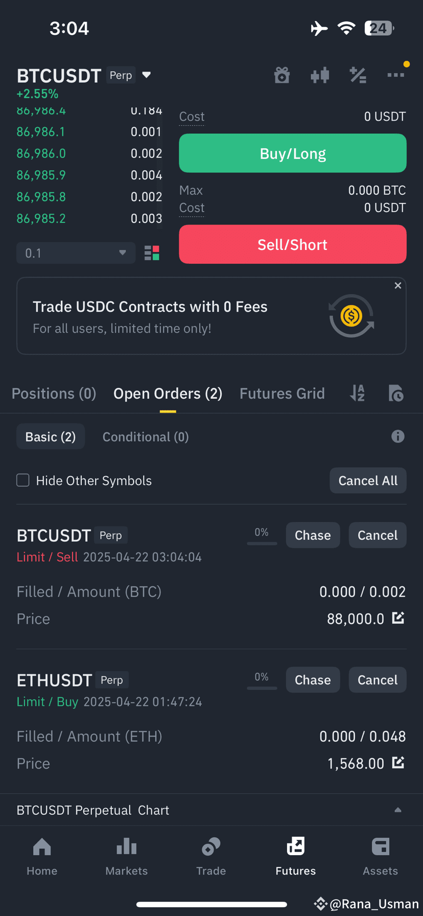 $BTC This is best position Open oder i am waiting for hit BT | Rana_Usman on Binance Square