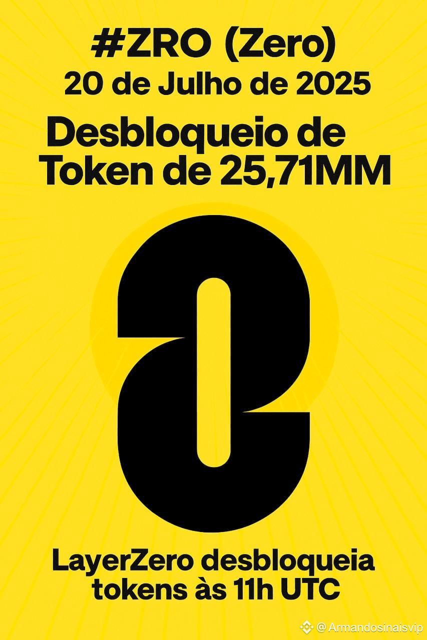 #ZRO (Zero) on July 20, 2025 Unlocking of Token of 25.71MM ...