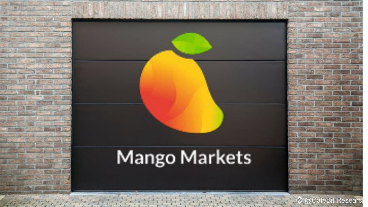 Mango Markets shuts down today, after an agreement with the SEC ...