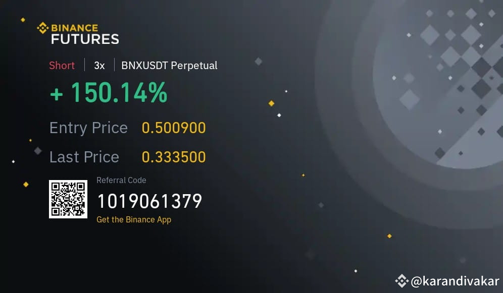 #Bnx #Binance Short BNX $BNX | karandivakar on Binance Square